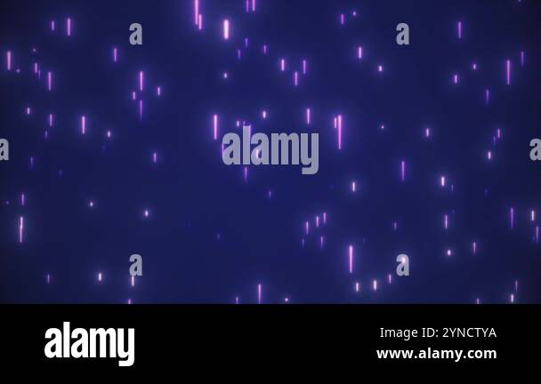 Falling line animation, glowing background, line animation on dark blue ...