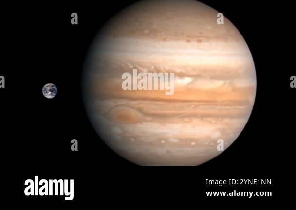 Jupiter earth size comparison Stock Videos & Footage - HD and 4K Video ...