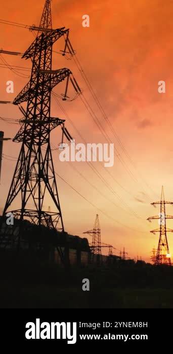 High voltage cable towers Stock Videos & Footage - HD and 4K Video ...