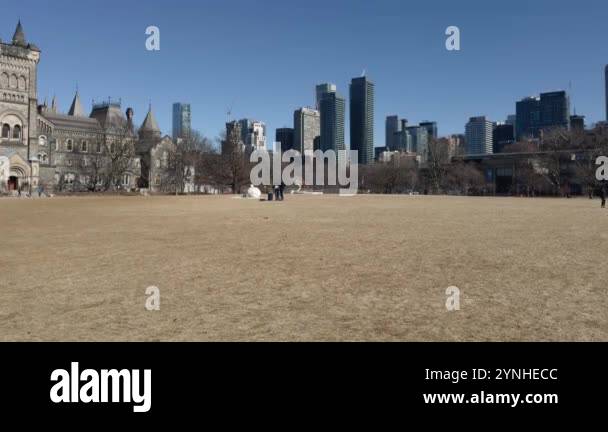 A breathtaking 4K shot of the University of Toronto is Front Campus ...