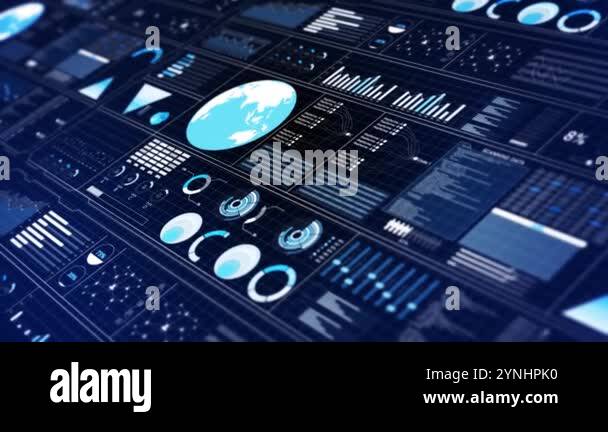 4k animation of Business Statistics, Market Data Infographics Layout ...