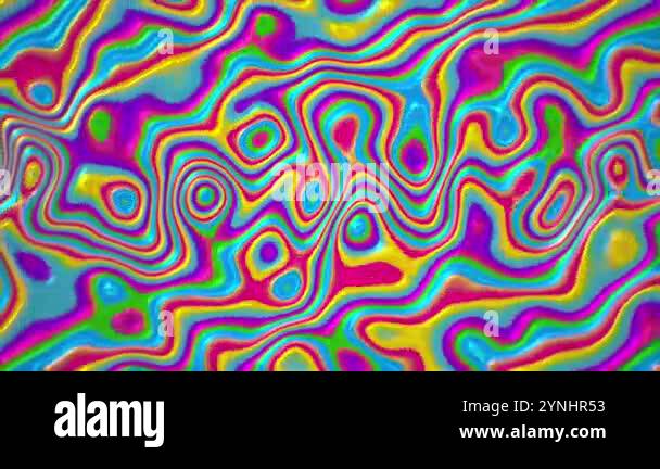 Trippy liquid motion effect background with morphing wavy organic blob shapes. This ultra ...