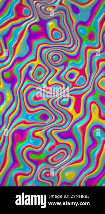 Trippy liquid motion effect background with morphing wavy organic blob ...