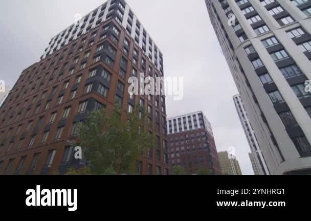 Business complex features modern design with large windows. Office ...