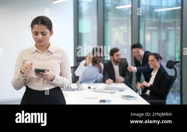 Harassment bullying in office at workplace. Coworkers employees group ...