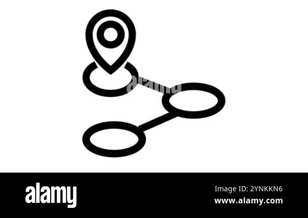 Modern Location pin direction animated icon - location and navigation ...