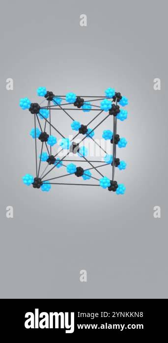 Vertical 3D Animation Model of Crystal Lattice of Carbon Dioxide Stock ...