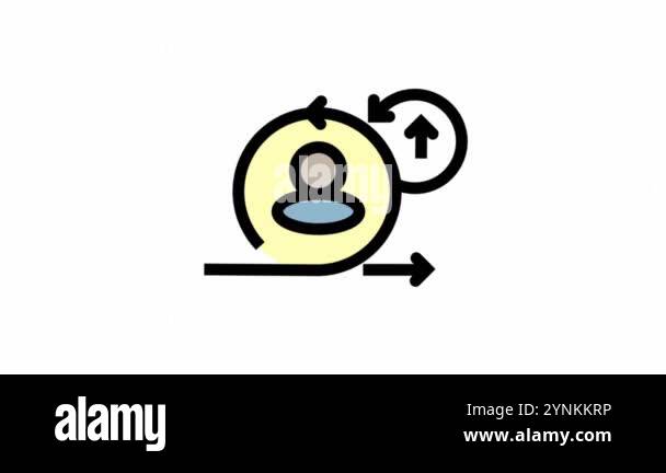 Modern Agile sprint circle animated icon - Agile and teamwork symbol ...