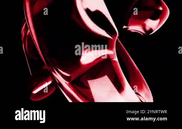 3d glass iridescent wave shape with refraction and holographic effect ...