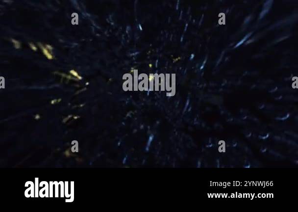 3D animation of The End glow gold glitch text digital effect cinematic ...