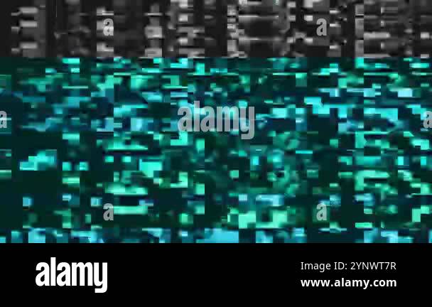 Glitch pixel effect. Digital noise. Pixelated color distortion. TV ...