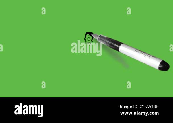 draw standing young man indicate measuring board written OUR EXPERTISE ...