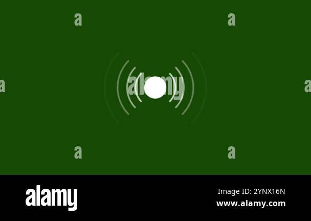 Sound wave or sonar radar wave, ship navigation, radar motion graphic ...