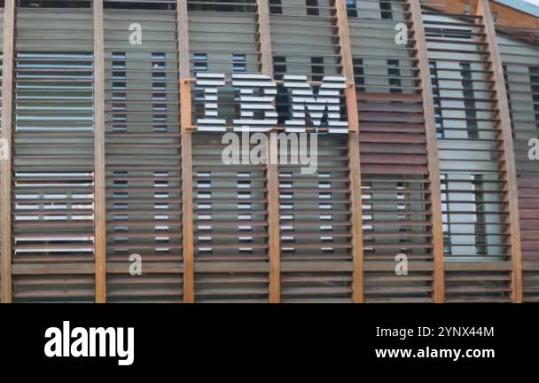 Milan, Italy - October 30, 2024: IBM logo on The IBM Studios Milano ...
