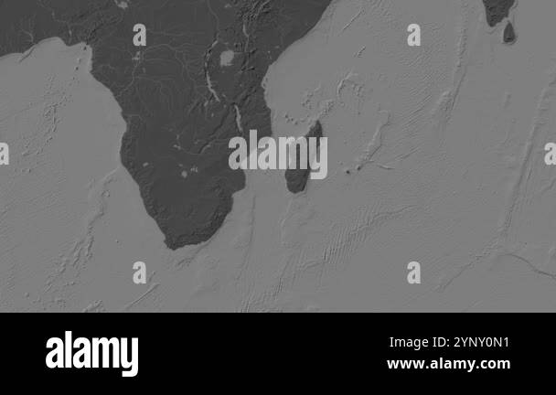 Mozambique Channel. Location diagram on a bilevel elevation map in the ...
