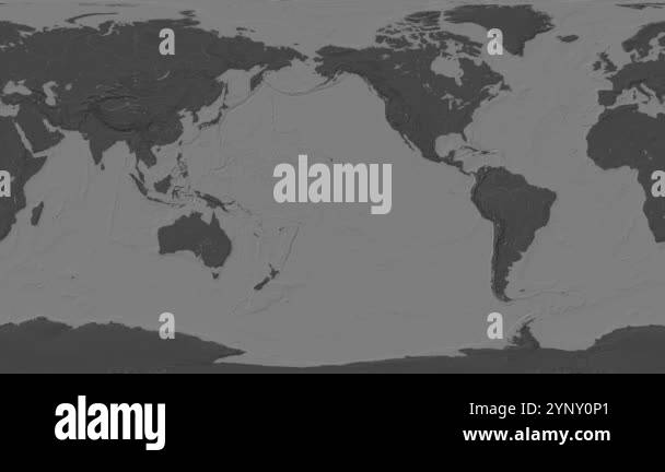 Pacific Ocean. Location diagram on a bilevel elevation map in the ...