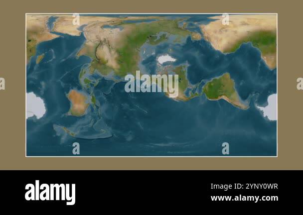 Gulf of Alaska. Close-up on a satellite image map in the Patterson ...