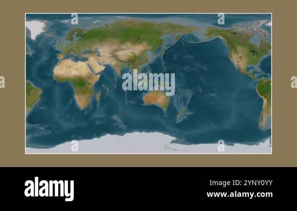 Gulf of Boni. Close-up on a satellite image map in the Patterson ...