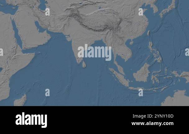 Bay of Bengal. Location diagram on a blue and gray colored elevation ...