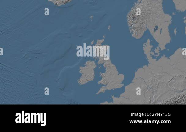 Inner Seas off the West Coast of Scotland. Location diagram on a blue ...