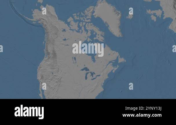 Hudson Bay. Location diagram on a blue and gray colored elevation map ...