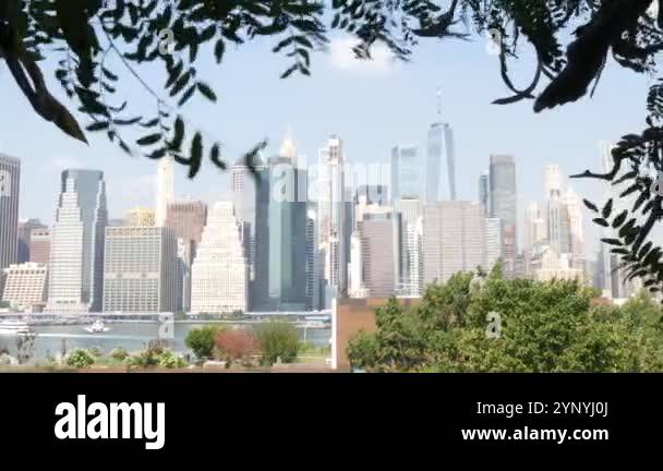 New York City Manhattan Downtown Financial District Skyline cityscape ...