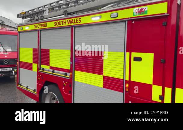 Pontypridd, Wales, UK - 24 November 2024: Fire engine of the South ...