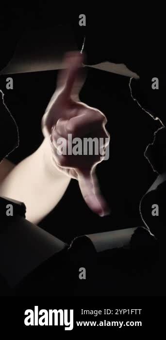 Vertical video. Shaka sign. Hang loose. Call gesture. Female hand showing ringing phone sign in ...