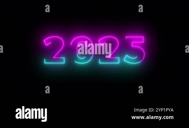New Year, New Beginning 2025 year of Oppurtunities. Neon lines moving ...