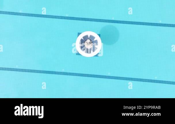 Watch the exclusive pool views in a luxury complex, captured from an ...