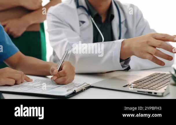Professional various team of medical working and planning medical ...