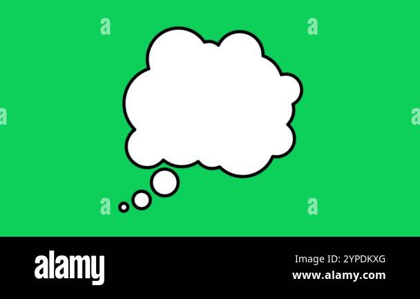 Thought bubble style speech dialogue Animation cartoon blank text space ...