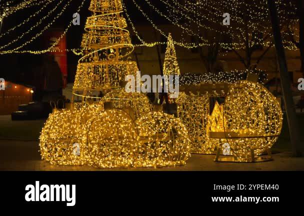 A beautifully decorated scene that features bright and sparkling ...