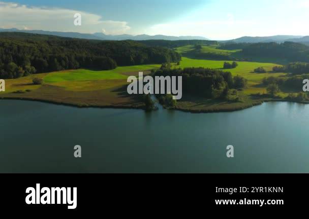 Seehamer See, See in Bayern, Deutschland Luftbild im Sommer. Aerial ...