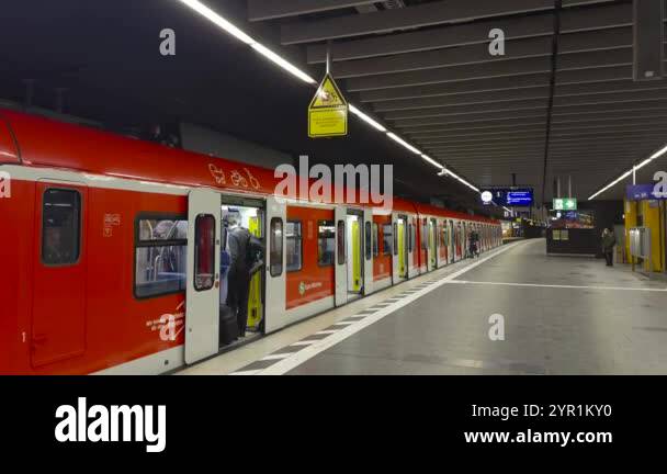 February 15, 2024. Munich, Germany. S-Bahnstation Marienplatz. Bahnhof ...
