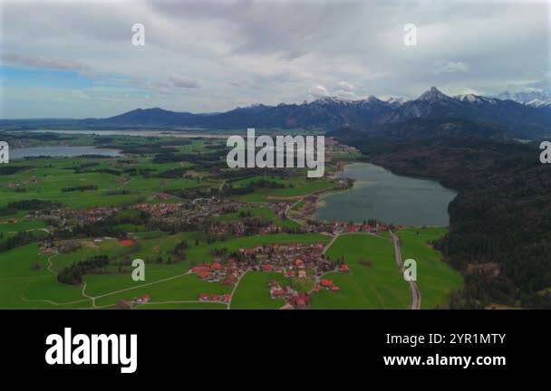 Lake Weissensee near Fuessen, Ostallgaeu, Allgaeu, Swabia, Bavaria ...