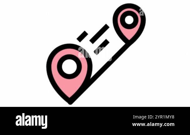 Modern GPS location pin animated icon - navigation motion design Stock ...