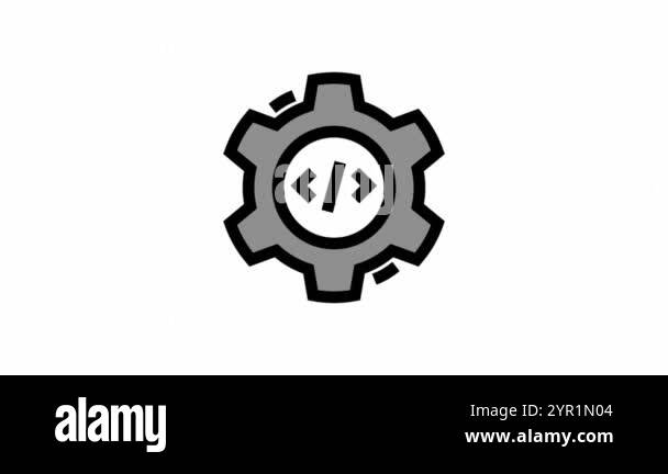 Modern development settings animated icon - Agile and teamwork symbol ...
