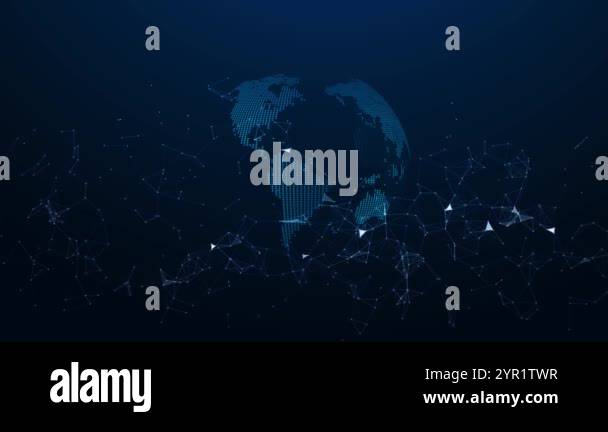 Dots Makes Global World Map Global Wireframe Polygonal Lines Global