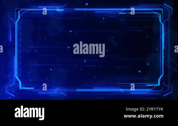 Window box border frame scifi hologram panel Virtual reality display ...