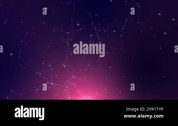 4K Abstract geometric background. concept of science, technology, business, space. Flying ...