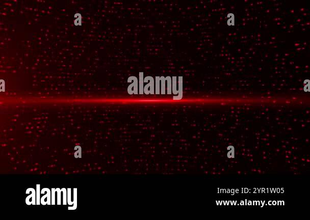 Red Abstract digital Data matrix simulation digital line grid technology futuristic HUD screen ...