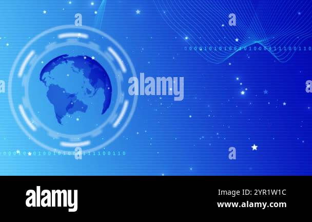 Technology Network Data Connection, Future innovation digital matrix ...