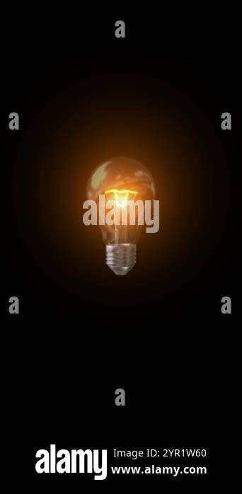Electric light bulb bright polygonal connections background. Technology ...
