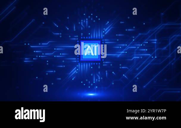 Innovative Advanced AI Chip. Human Robot Hand Futuristic Processor ...