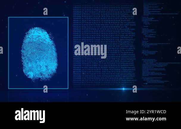 Tech World Digital Fingerprint Id Interface Intricate Circuit Board Cybersecurity System Data