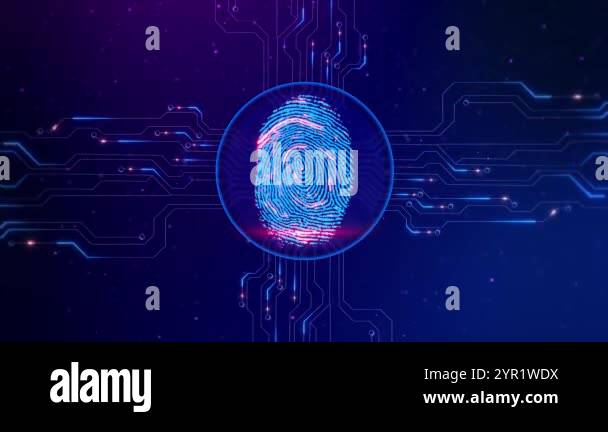 4K Digital Fingerprint identification scanner ID. advanced processing ...