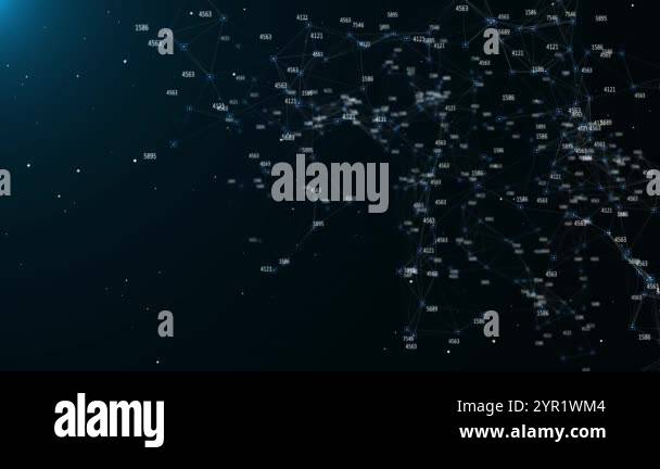 Cyber digital numbers Cyberspace matrix numbers rain Deep Dive Digital Data Network Connections ...