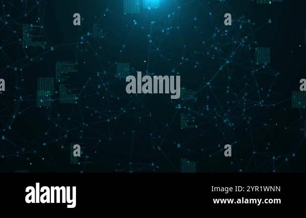 Cyber digital numbers Cyberspace matrix numbers rain Deep Dive Digital Data Network Connections ...