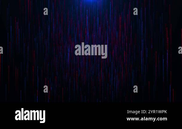 Big Data futuristic, hi tech technology digital code rain in a matrix ...